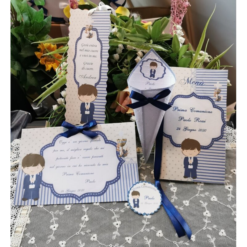 MENU' PRIMA COMUNIONE PERSONALIZZATO - Bomboniera Chic
