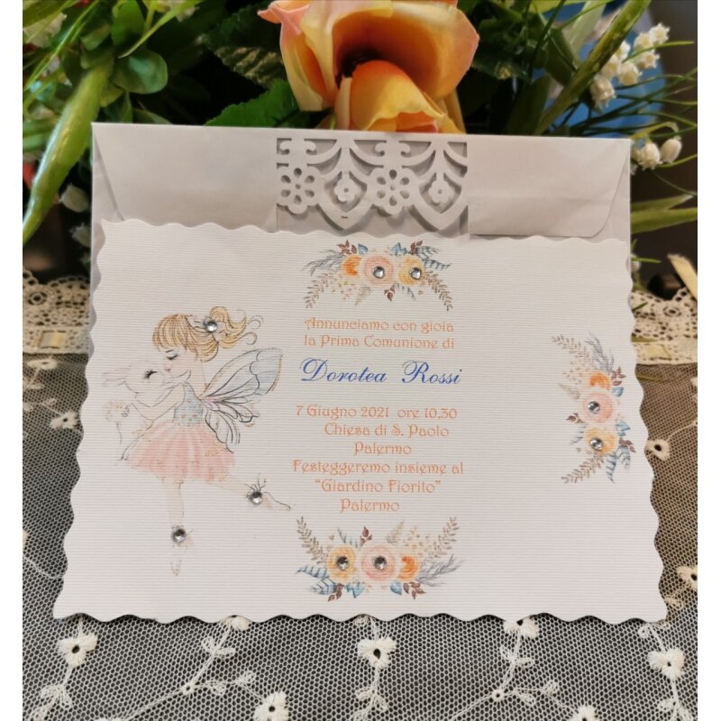 INVITO PRIMA COMUNIONE BALLERINA - Bomboniera Chic