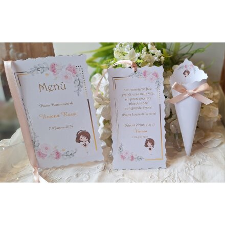 MENU' PRIMA COMUNIONE BAMBINA - Bomboniera Chic
