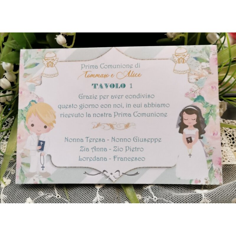 SEGNA TAVOLO PRIMA COMUNIONE FRATELLI - Bomboniera Chic