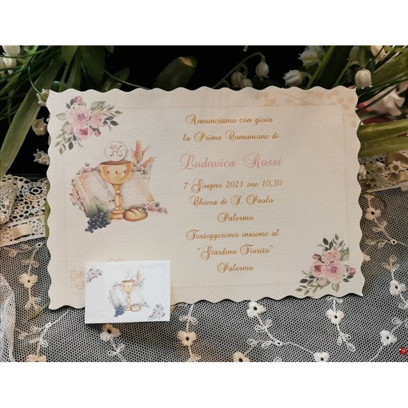 INVITO PRIMA COMUNIONE CALICE - Bomboniera Chic
