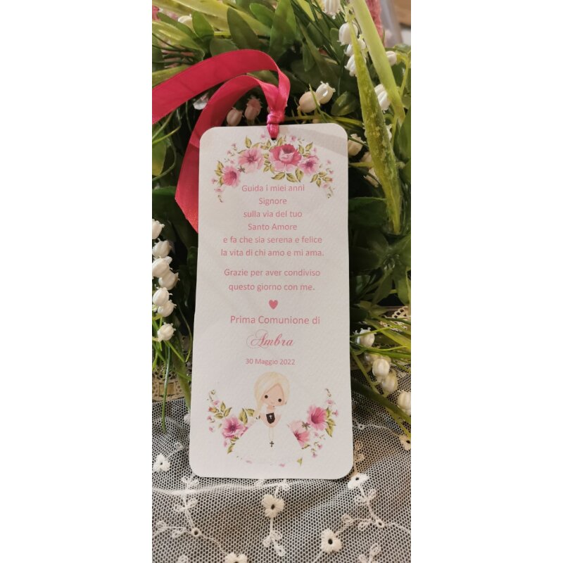 MENU' PRIMA COMUNIONE BIMBA BIONDA - Bomboniera Chic