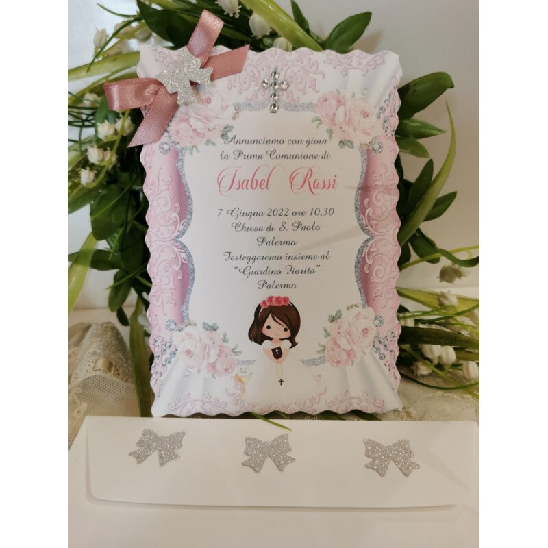INVITO PRIMA COMUNIONE ELEGANTE - Bomboniera Chic