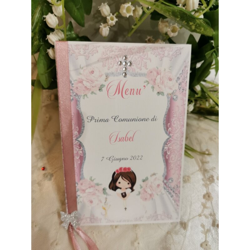 MENU' PRIMA COMUNIONE ELEGANTE - Bomboniera Chic