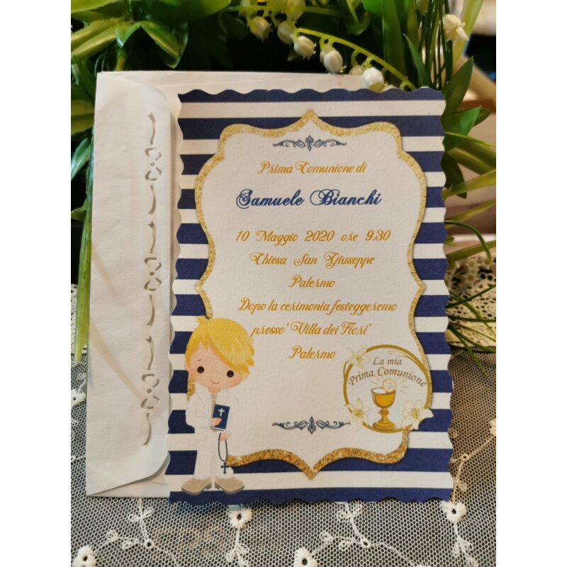 Invito Prima Comunione - Bomboniera Chic