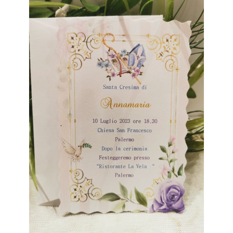 INVITO SANTA CRESIMA - Bomboniera Chic
