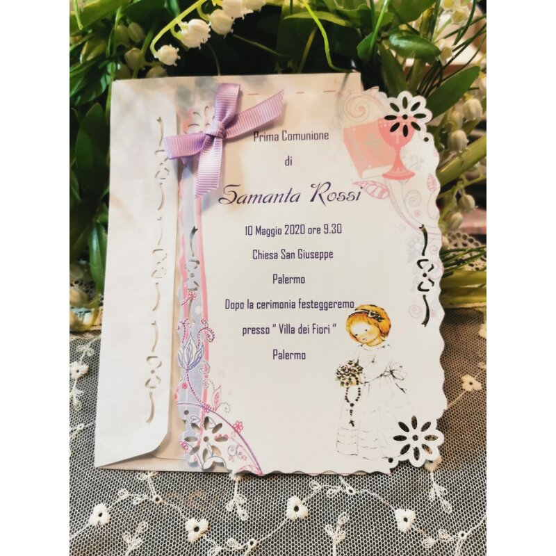 Invito Prima Comunione - Bomboniera Chic
