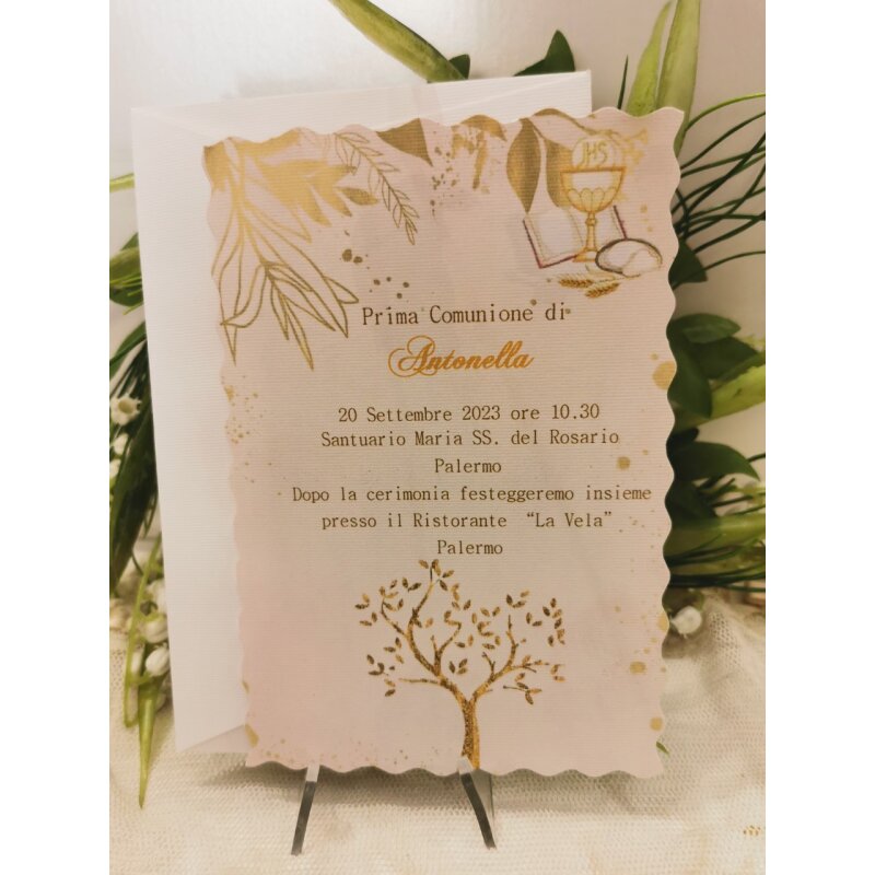 INVITO PRIMA COMUNIONE ALBERO - Bomboniera Chic