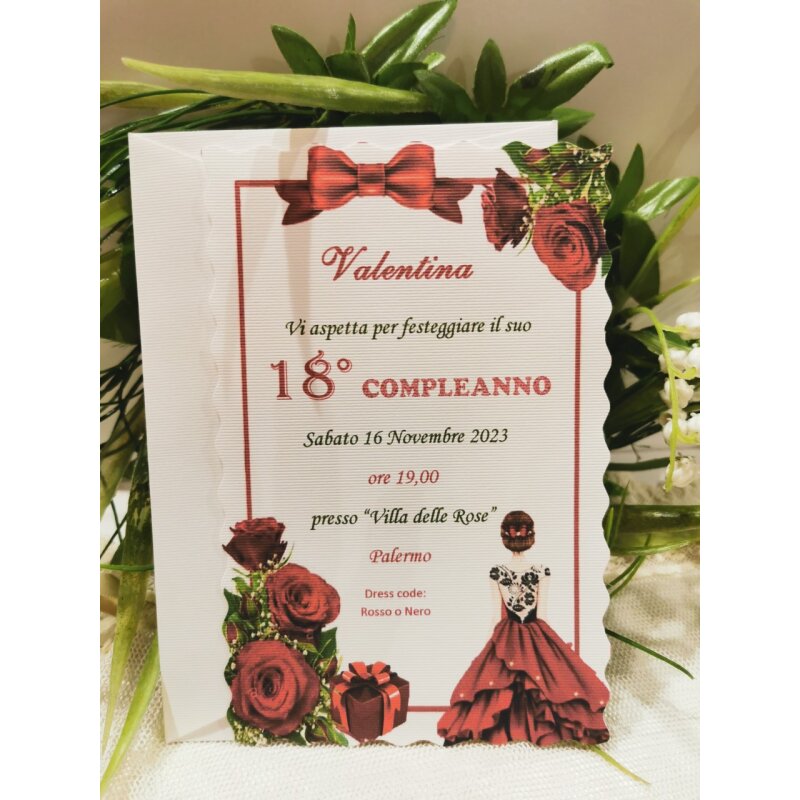 INVITO 18 ANNI RAGAZZA - Bomboniera Chic