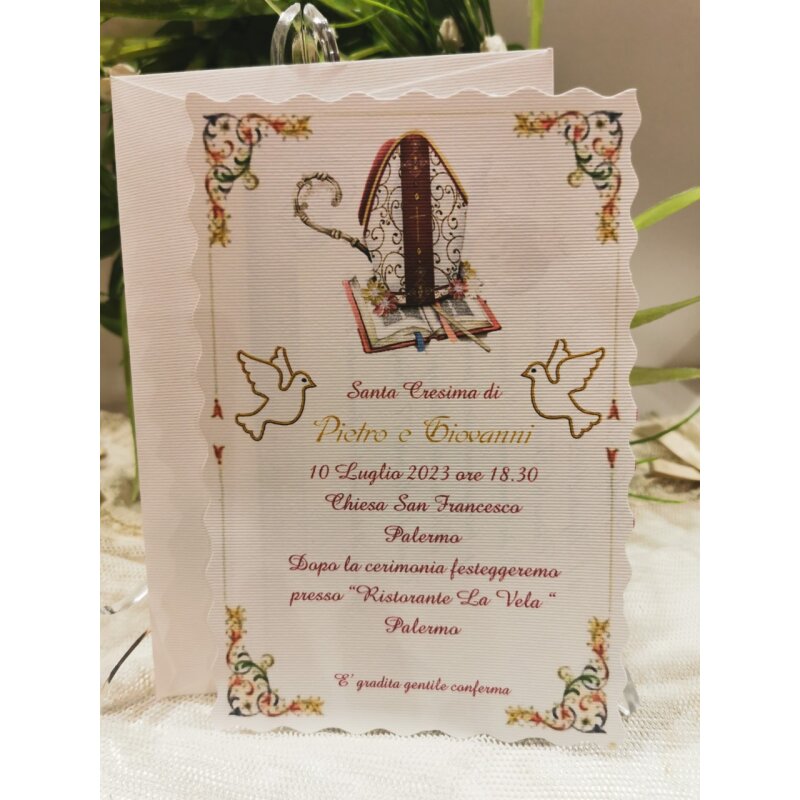 INVITO SANTA CRESIMA FRATELLI - Bomboniera Chic