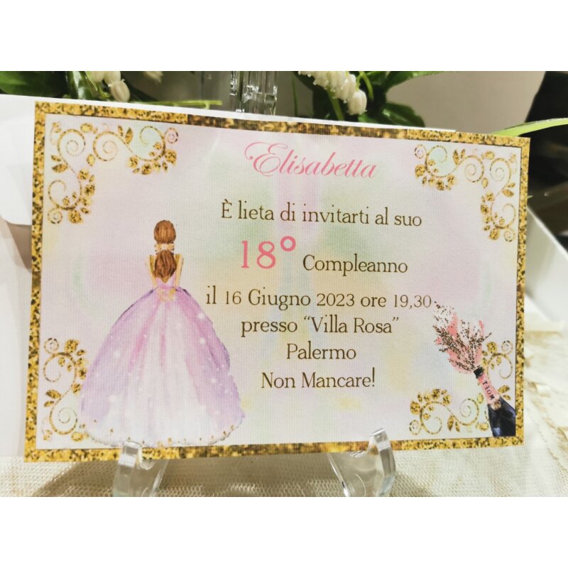 INVITO 18 ANNI RAGAZZA - Bomboniera Chic