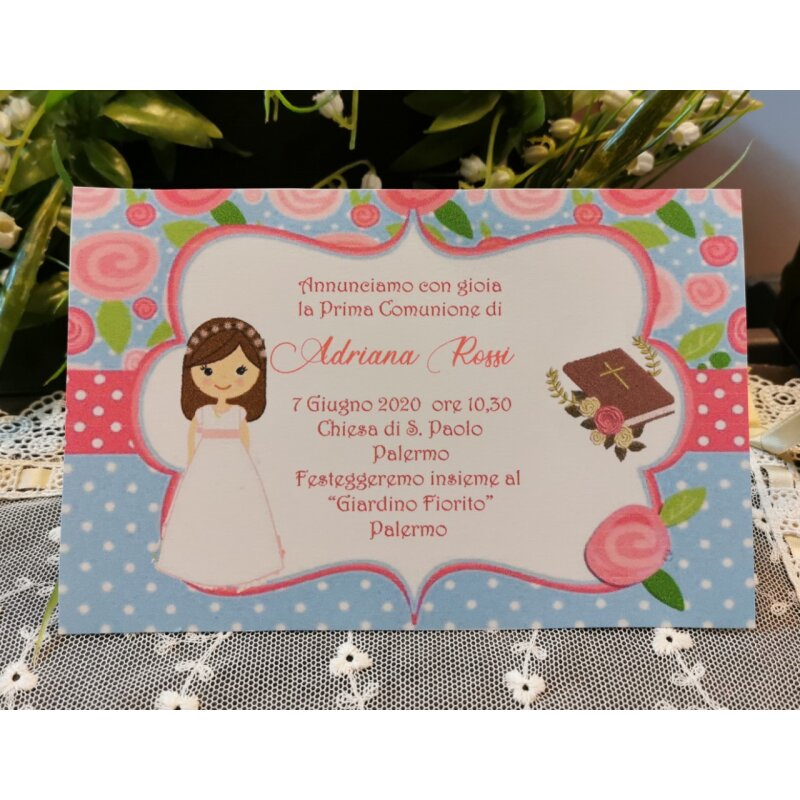 Invito Prima Comunione - Bomboniera Chic