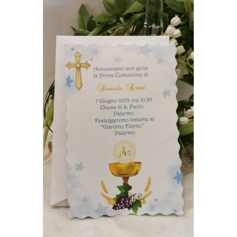 INVITO PRIMA COMUNIONE CALICE - Bomboniera Chic