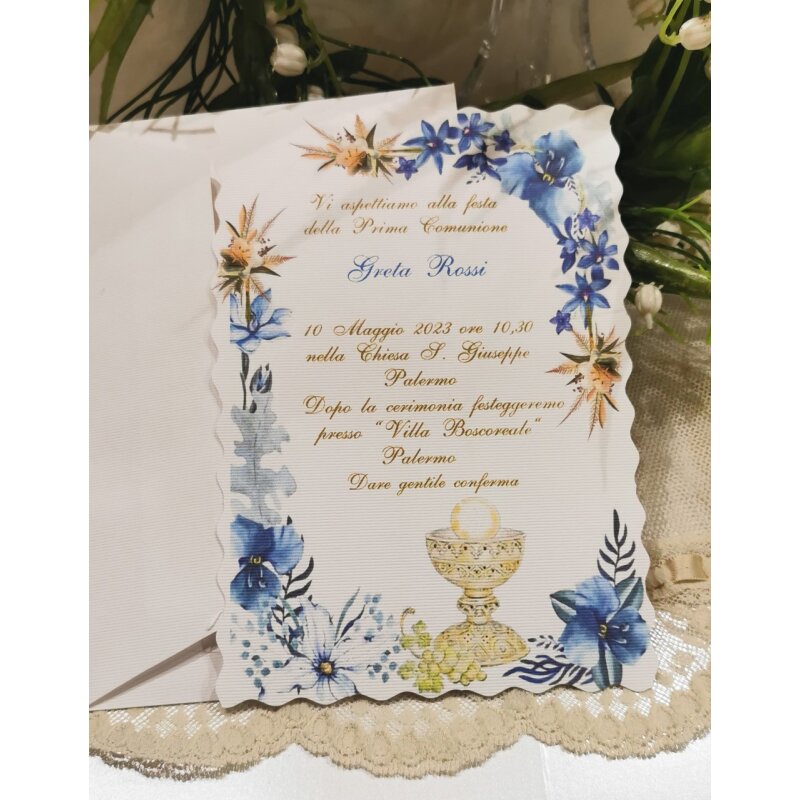 INVITO PRIMA COMUNIONE CALICE - Bomboniera Chic